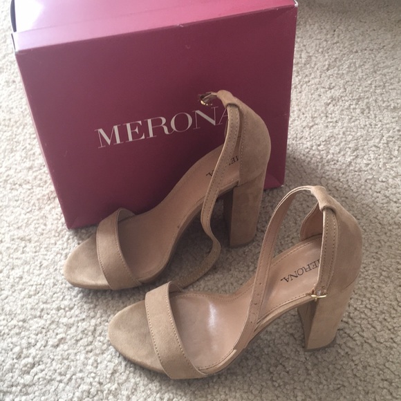 Merona | Shoes | Neutral Strappy Heels | Poshmark